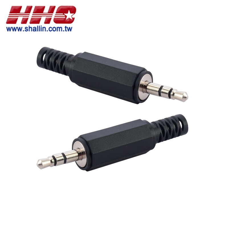 3.5mm miniature stereo plug with cable protector, RoHS Directive ...