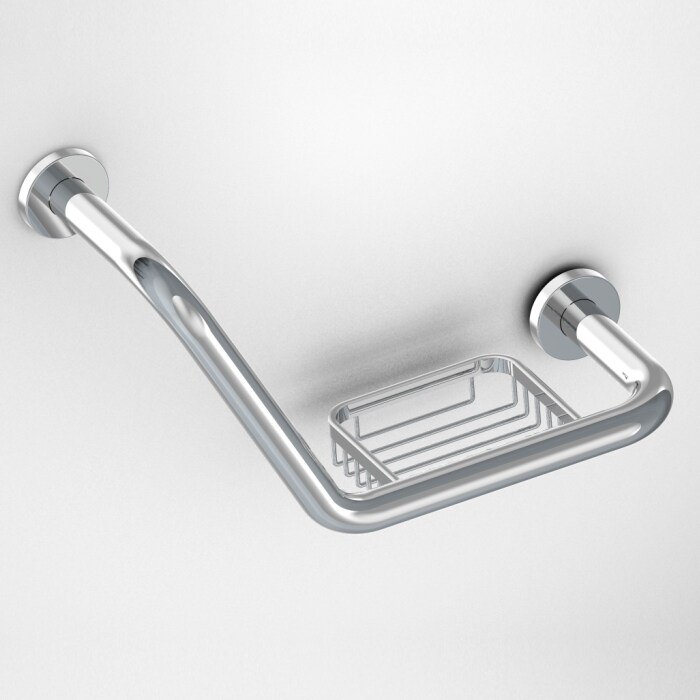 Residential Angled Grab Bar with Soap Dish | Taiwantrade