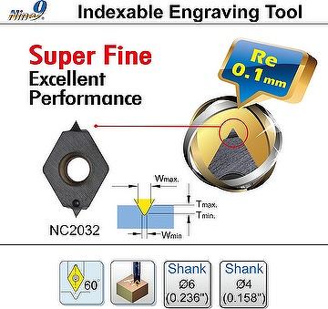 Nine9 Indexable Engraving Tool Re 0.1mm | JIMMORE INTERNATIONAL CORP.