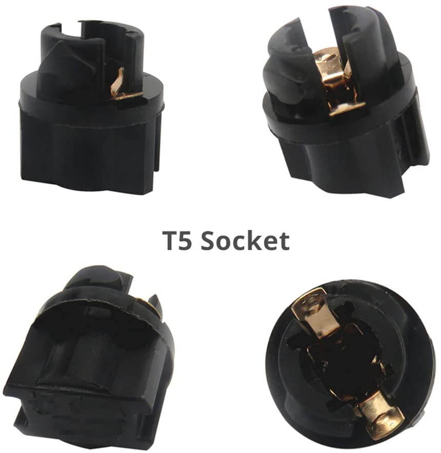 T5 #74 LED Bulb Socket Twist Lock Wedge 3/8" 9 mm Instrument Base for ...