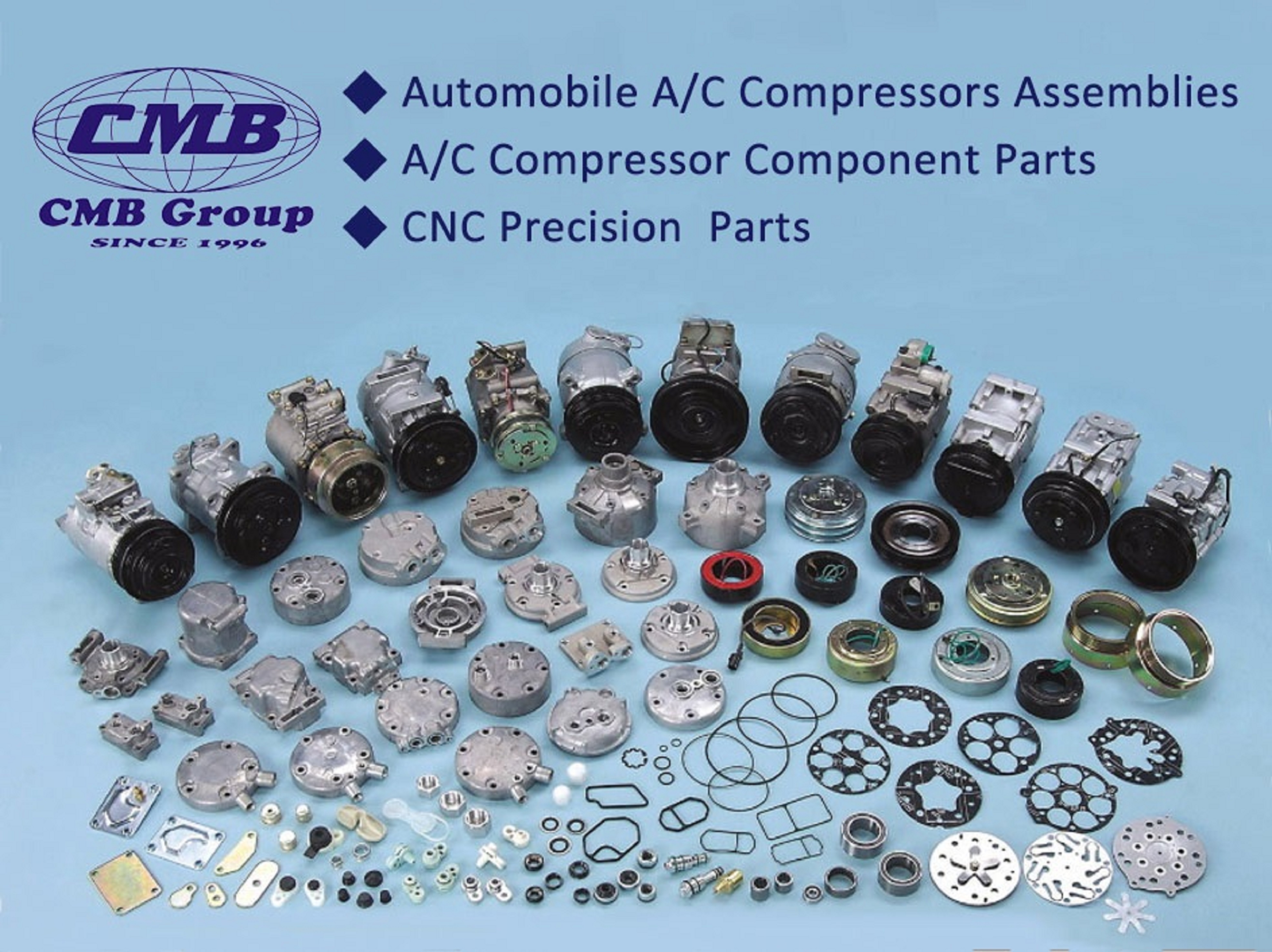 Automobile A/C compressors Assemblies, A/C Component Parts/ CNC Precion ...
