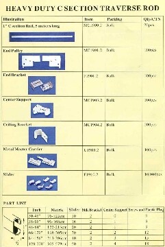 Taiwan Heavy Duty C Section Traverse Rod Manufacturer | Taiwantrade.com