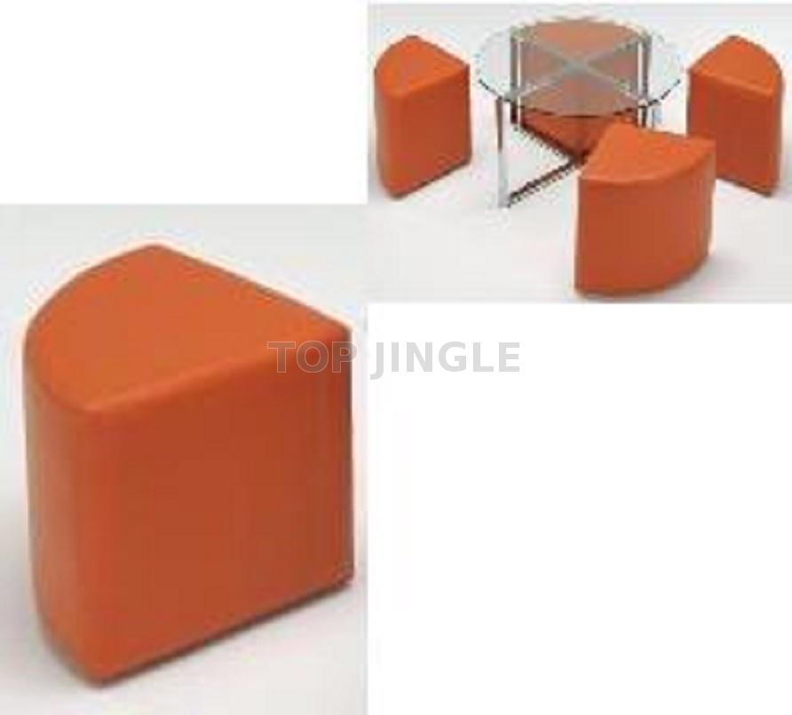 Orange Leather Stool | Taiwantrade