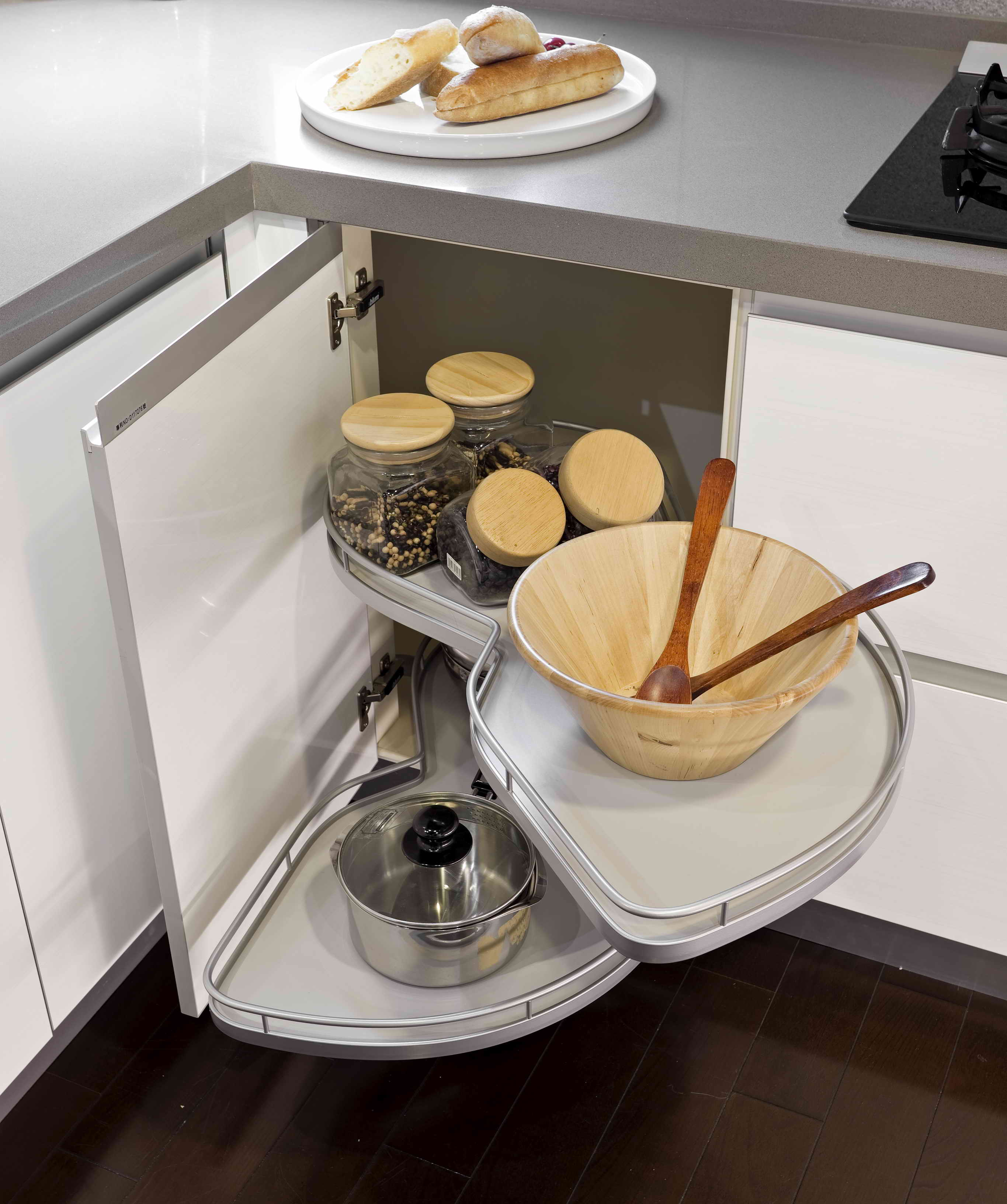 Swing Tray in Corner Base Cabinet for U-&L-Shaped Kitchen | Taiwantrade