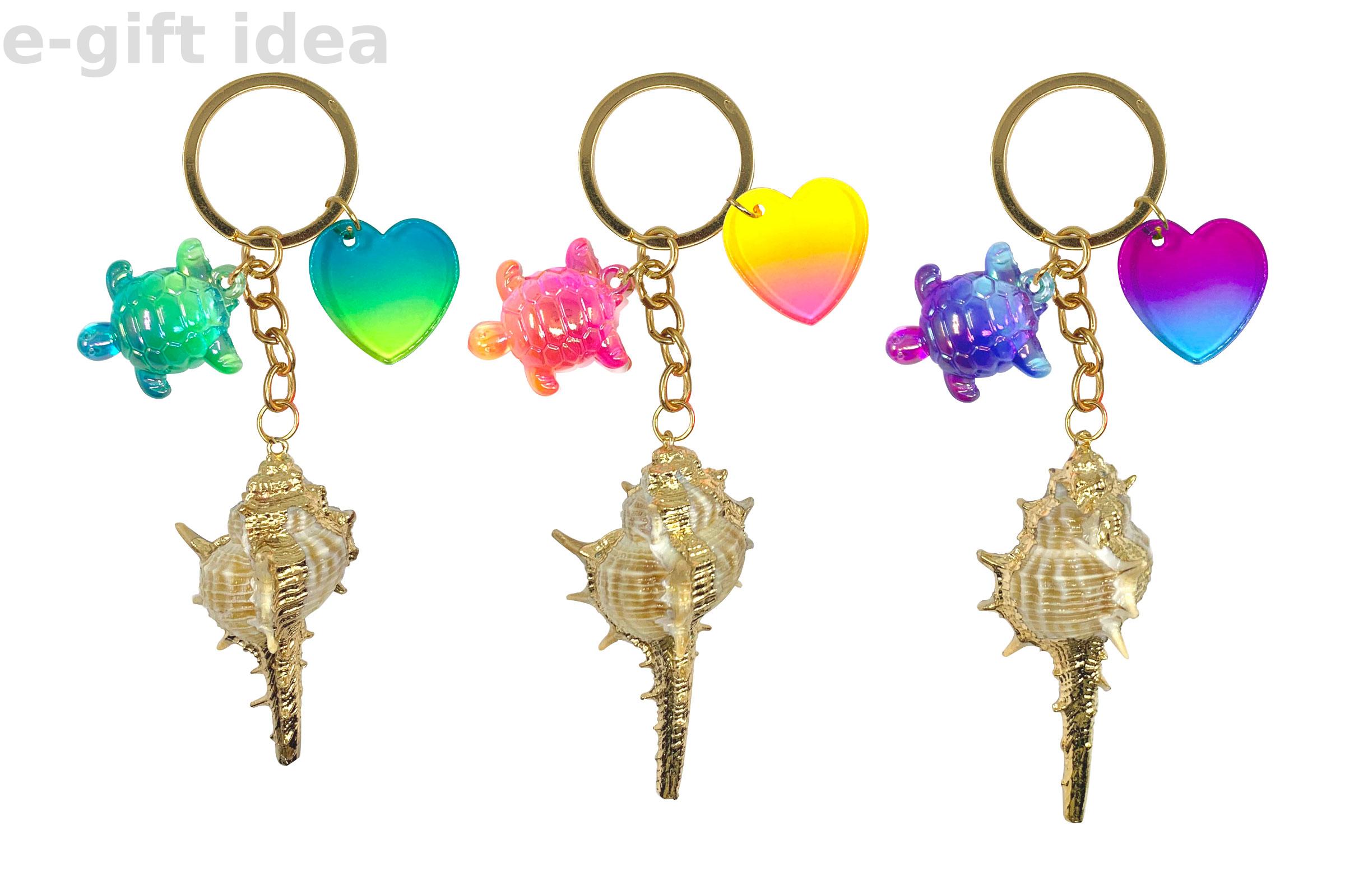 Turtle Gold Sea Shell Keychain | Taiwantrade
