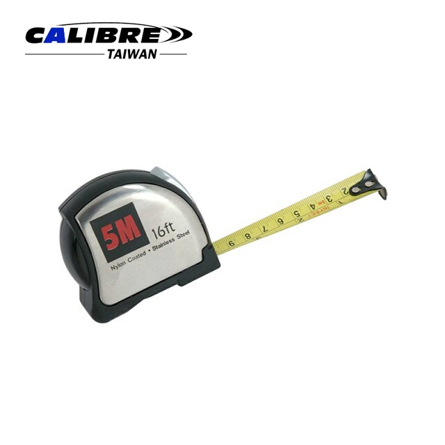 CALIBRE 5M/16ft Nylon Coated Stainless Steel Blade Retractable Tape ...