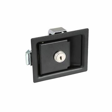 Steel Push-to-Close Latch Black Coating Paddle Latch Pull-to-Open With ...