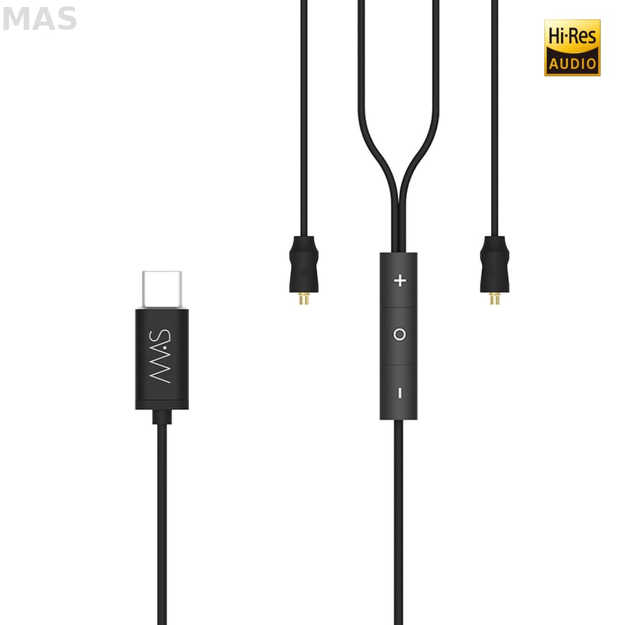 MAS XX USB-C Headphone Cable with Hi-Res DAC, 7.1 Channel 3D Surround ...