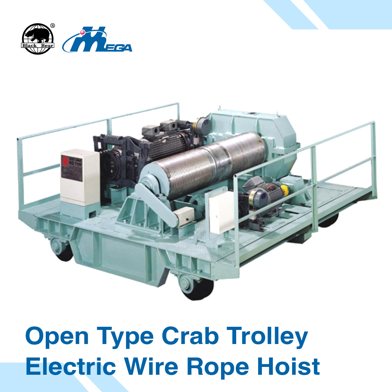 Open Type Crab Trolleys, Black Bear Electric Wire Rope Hoists | Taiwantrade