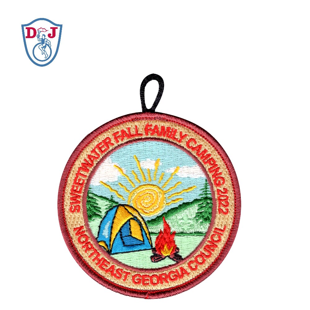 Customized Embroidery Camping Patch with Button Loop | Taiwantrade