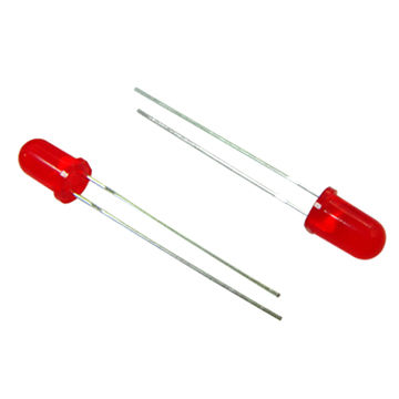 LED component, DIP, Bright Red, Round (Red Diffused), 5mm/650Nm/3mcd/35 ...