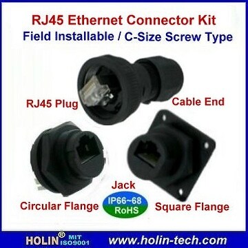 Waterproof RJ45 Connector System, IP67 Water and Dust Resistant ...