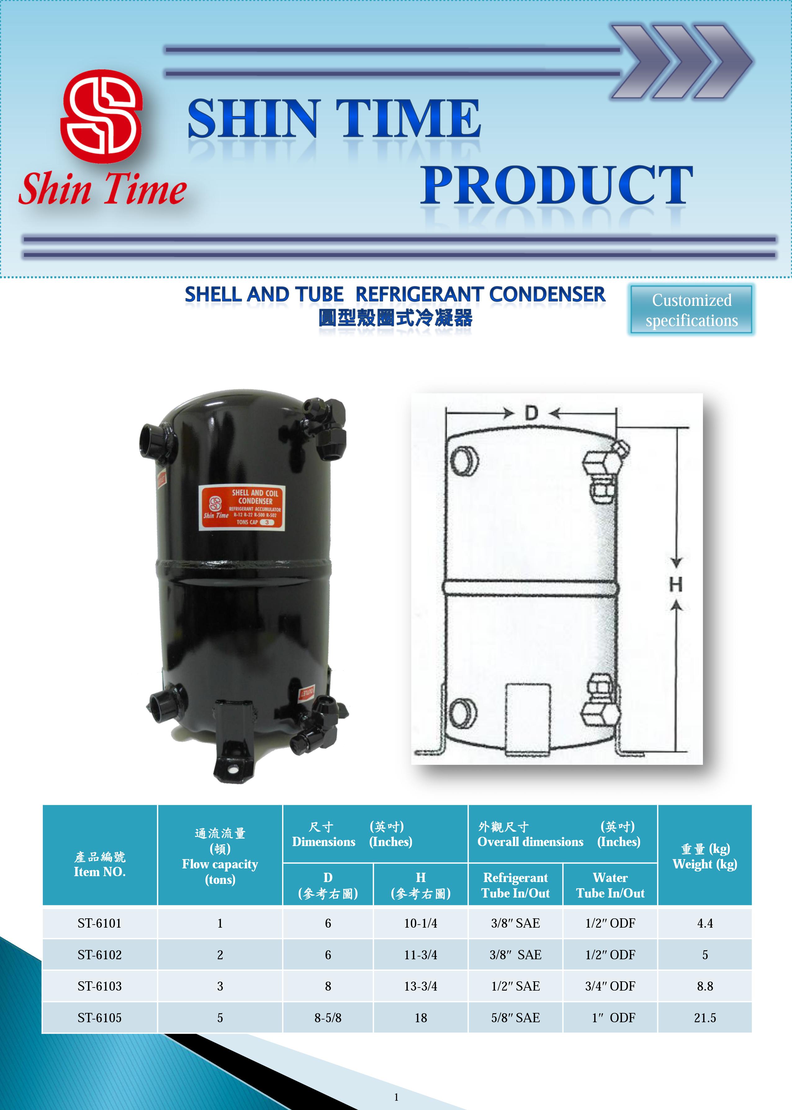 Shell and tube refrigerant condenser | Taiwantrade