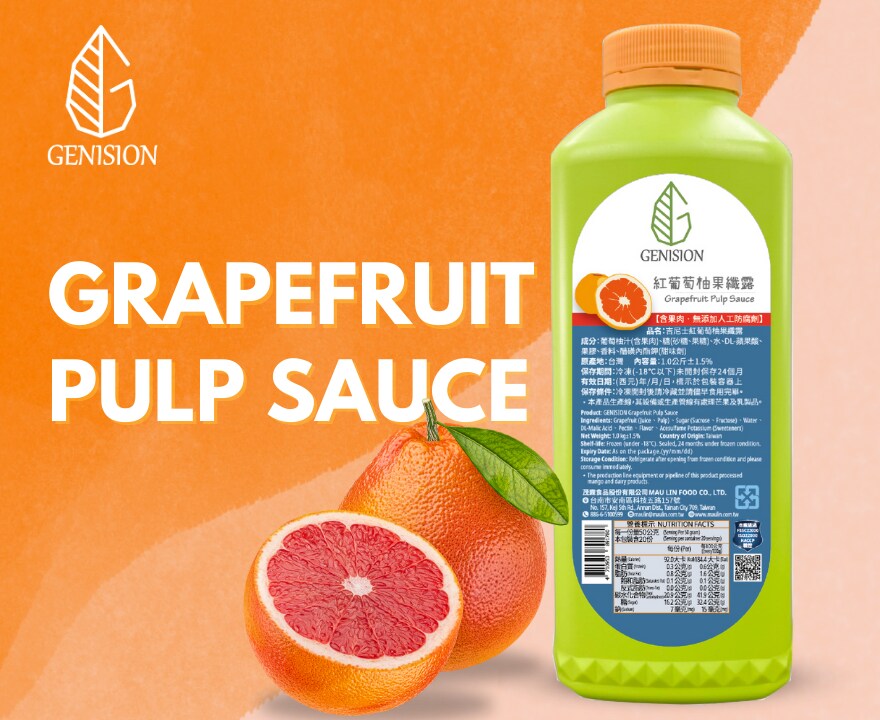 GENISION Grapefruit Pulp Sauce contains Grapefruit juice and pulp fiber ...