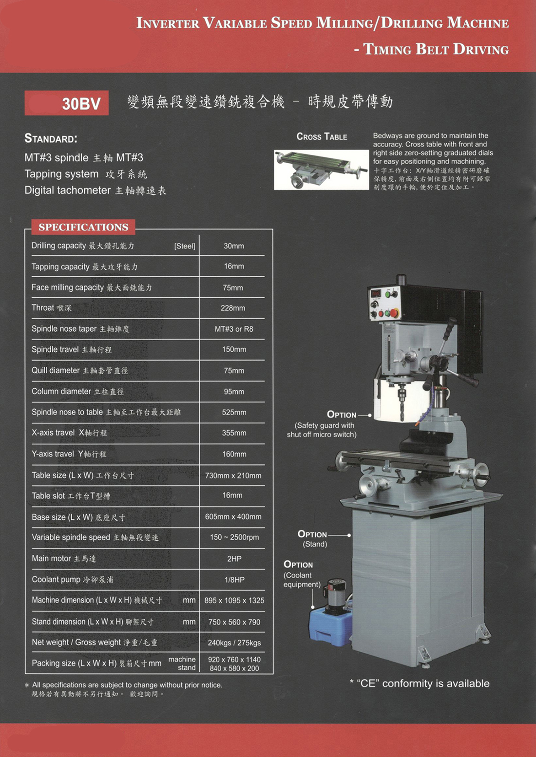 Inverter Variable Speed Milling/Drilling Machine | Taiwantrade