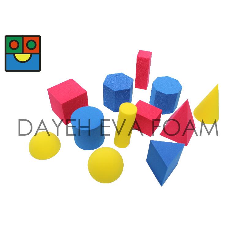 Foam Geometric Solids,2-Inch, 12 pieces, EVA Foam, CE, ASTM ...