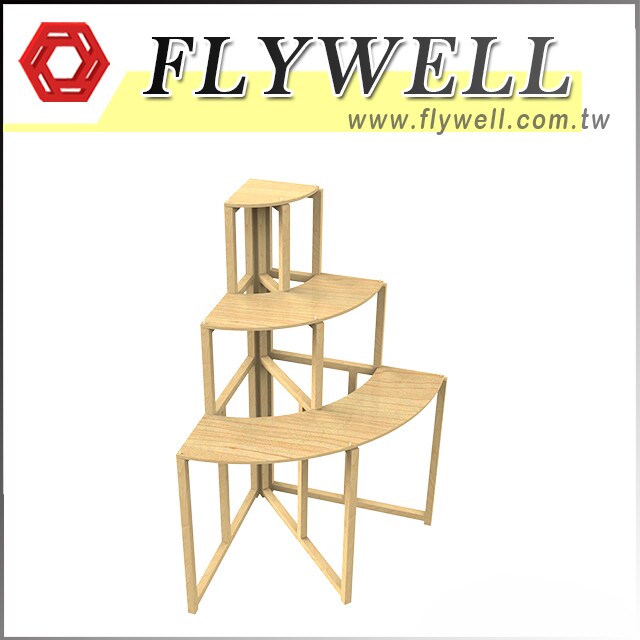 3 Tier Folding Corner Shelf Unit | Taiwantrade