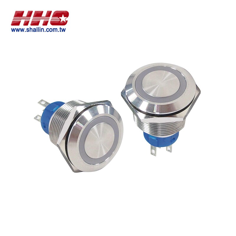 3P pushbutton switch M22, on-(on) W/ 12V LED red, RoHS Directive-compliant | Taiwantrade