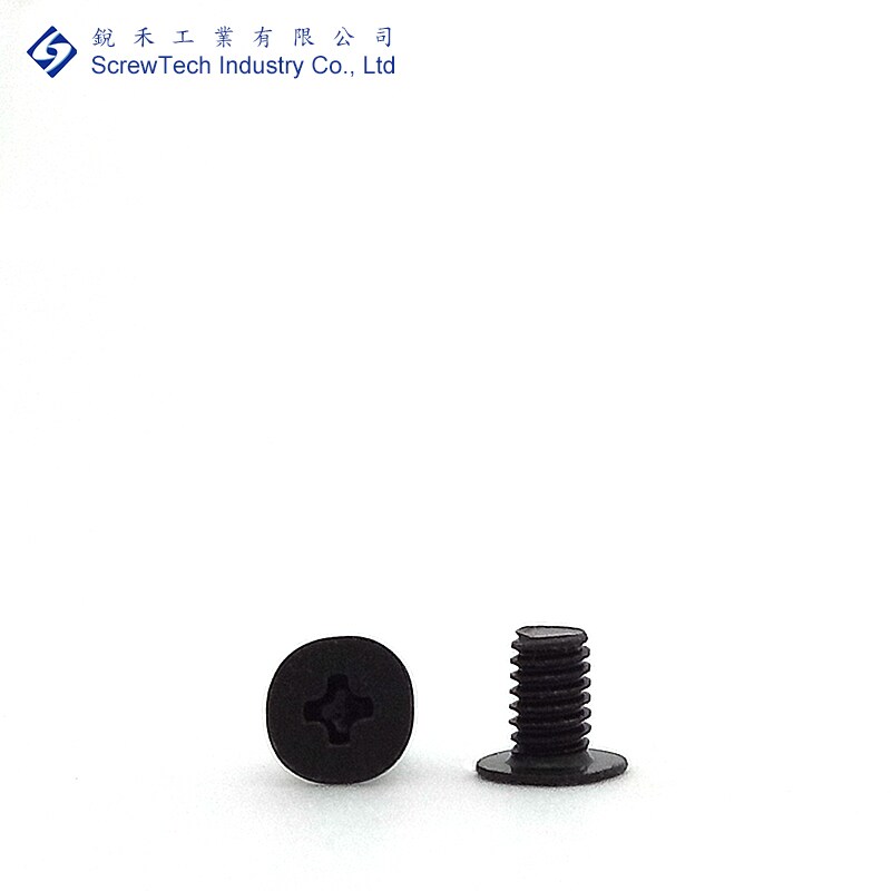 【ScrewTech】Wafer Head, Phillips, M2.5x4, Machine Screw, Black Zinc ...