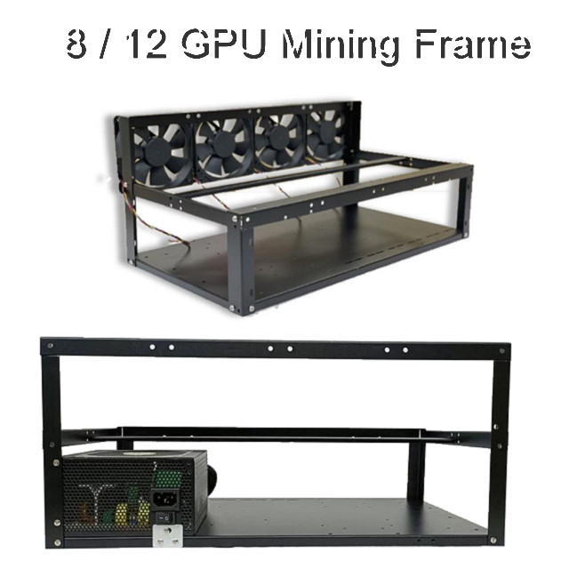 8/12 GPU Open Frame Mining Rig Frame Chassis For ETH BTC Ethereum ...