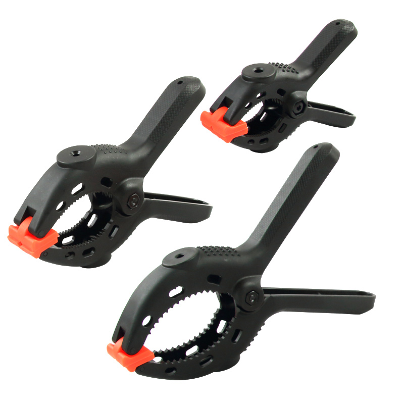 4 & 6 & 9-Inch Nylon Plastic Spring Clamps - Red Rubber Tips Clips ...