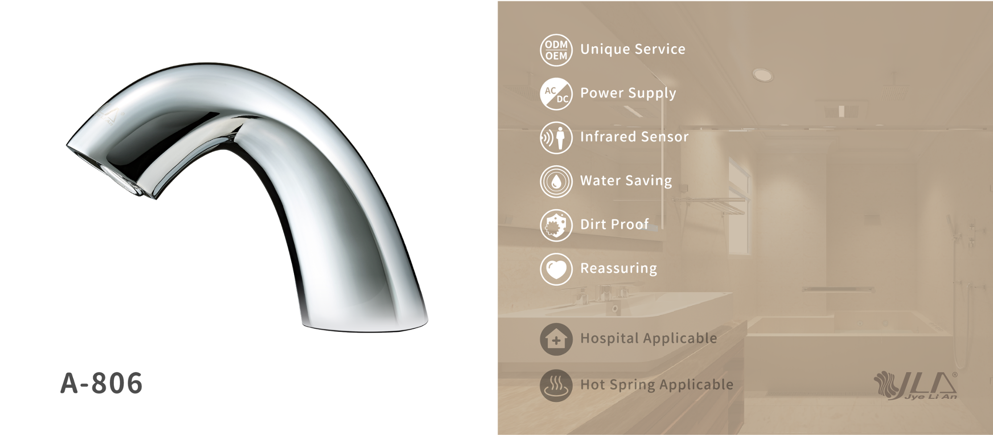 Automatic Sensing Faucet AC/DC | JYE LI AN TECHNOLOGY CO., LTD.