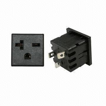 AC Socket with Type B, 15A, 250V AC Voltage | Taiwantrade