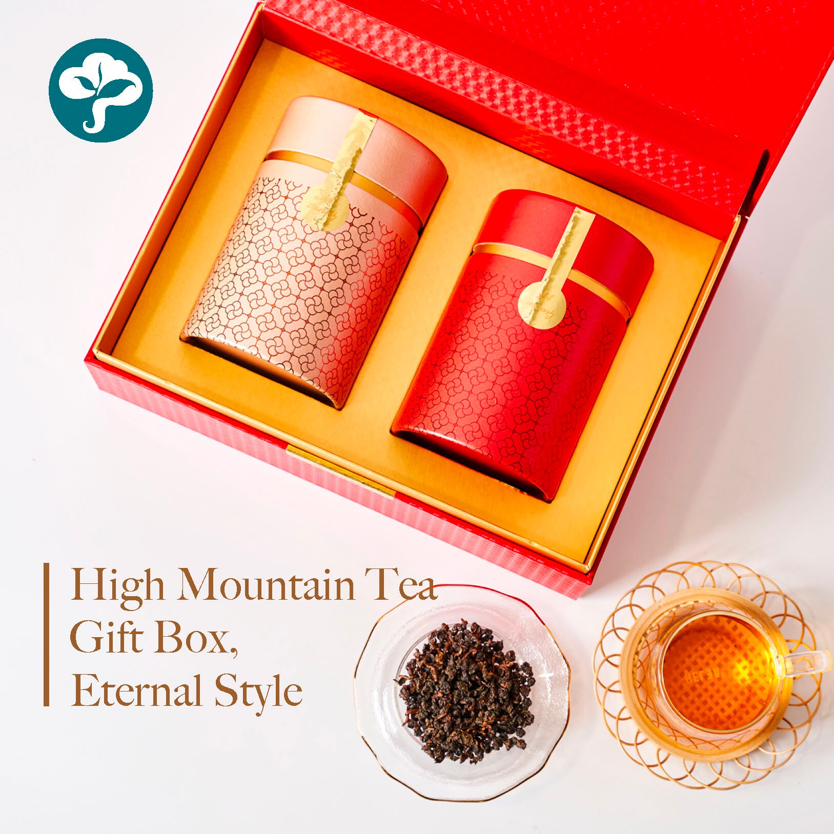 Taiwan High Mountain Tea Gift Box,Eternal Style, 2 Cans/Box | Taiwantrade