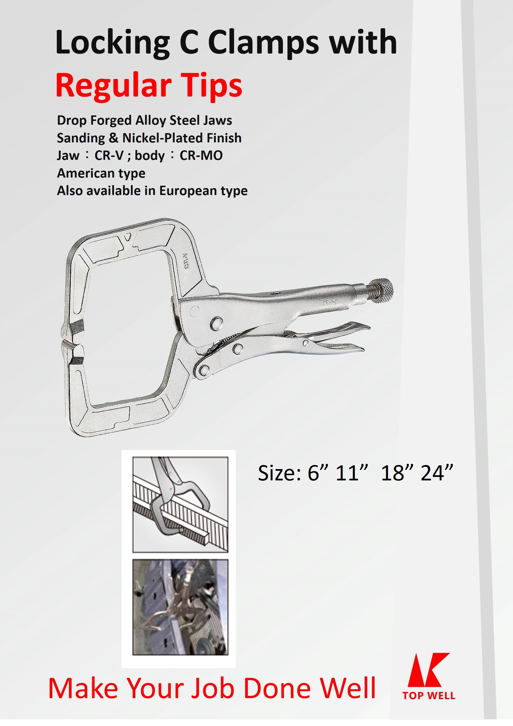 Locking C Clamps with Regular Tips | Taiwantrade