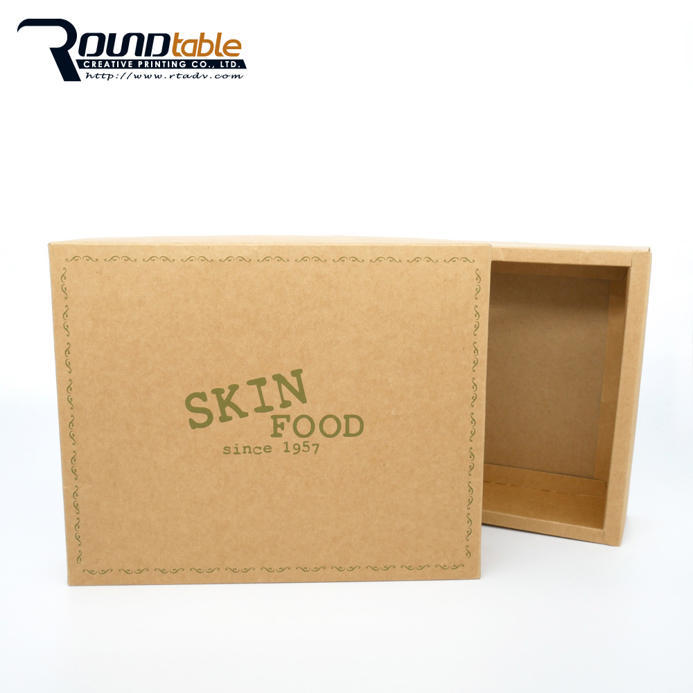 Taiwan Made Large Size Brown Kraft Paper Box with Foil Stamping ...
