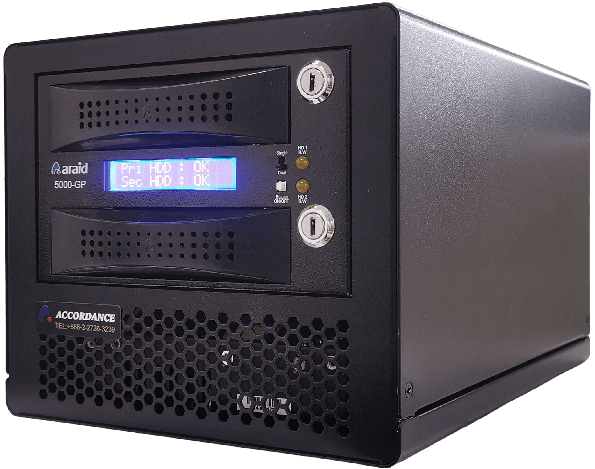 USB 3.0 RAID Enclosure for HDD, SSD RAID 1 | ARAID T5000-USB3.0 ...