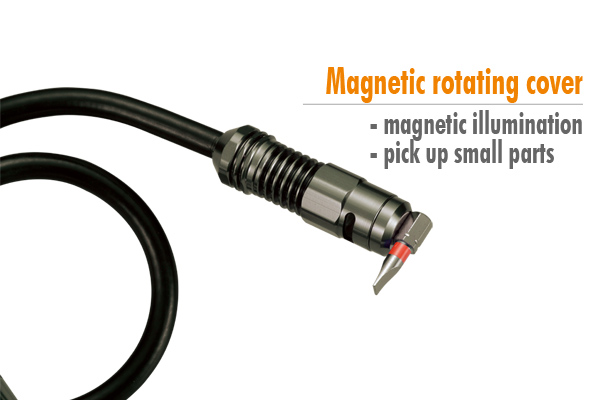 B62B Double Magnetic Rechargeable 3W LED Torch Flexible Snake Torch ...