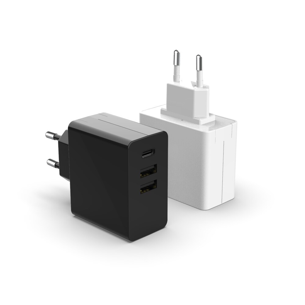 AC Charger, phone charger, 2 USB port+ 1 Type-C port, easy to carry, PD ...
