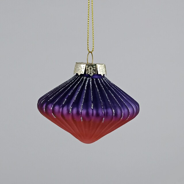 Purple and Red Gradient Geometric Textured Diamond Shaped Glass ...