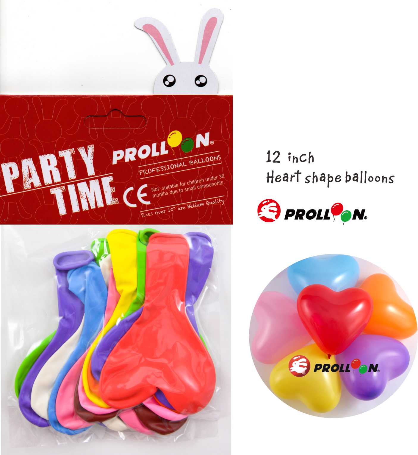 12 inch Heart balloon 5 pcs per bag Party Balloon pack | Taiwantrade.com