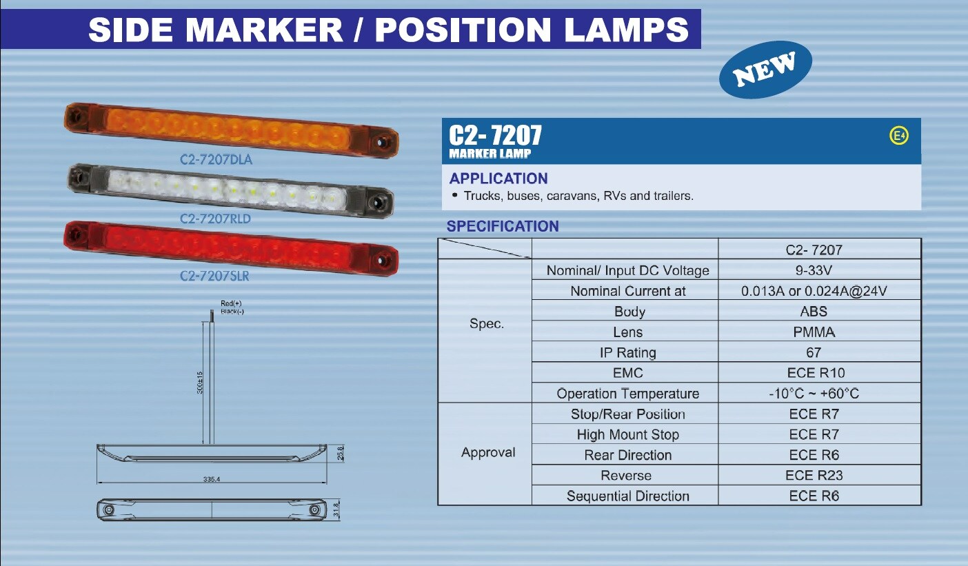 LED Marker Lamp - Stop / Rear Position / High Mount Stop /Rear ...