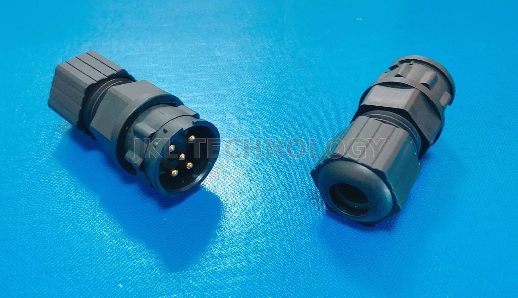 D size 5Pin Male Lock Type Connector, Assembly Type, IP67 | Taiwantrade