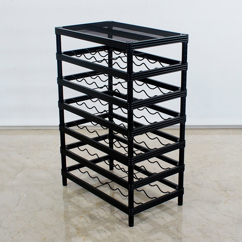 Free Standing Wine Storage Rack Hold 36 Bottles in Black | Taiwantrade