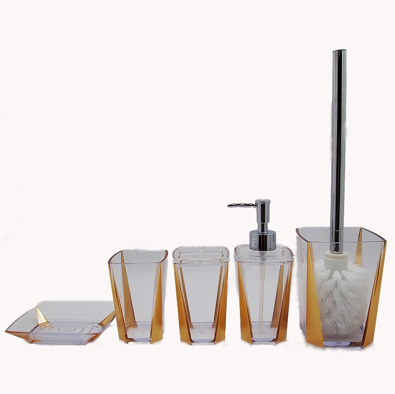 Gold Luxury OEM Plastic Complete Set Bathroom Accessories | Taiwantrade.com