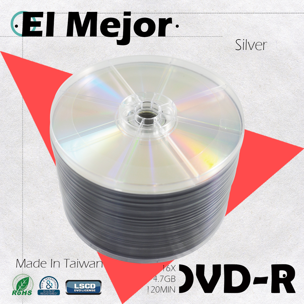 Taiwan Discs DVD-R 16X Silver Shiny 50pcs in Bulk | Taiwantrade.com