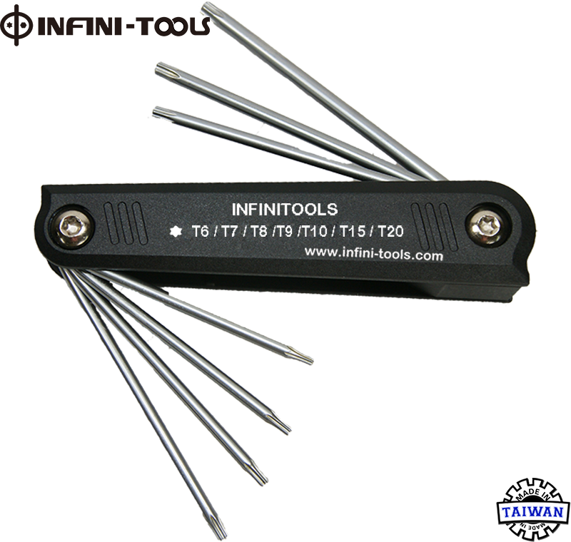 7-piece Nylon Folding Star Hex Key Wrench Set , T6-T20 | Taiwantrade