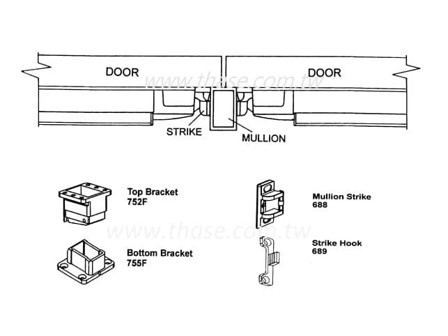 Mullion - Fire-Rated Keyed Removable Mullion, UL Listed