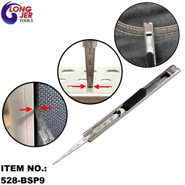 0.6-9.0mm Pocket Clip Slide Type Taper Gauge | LONG JER PRECISE ...