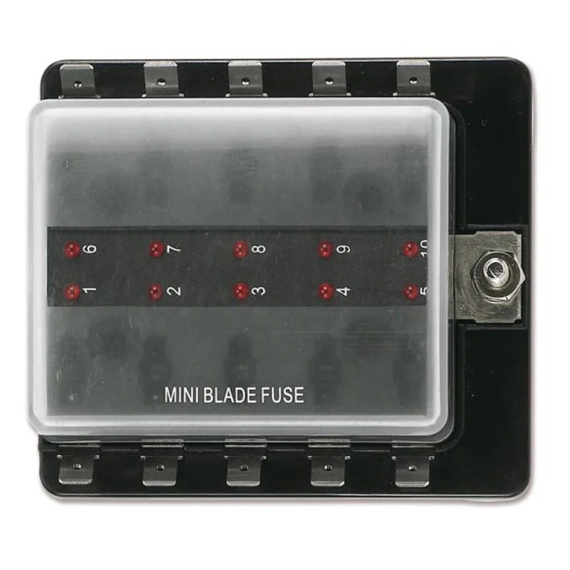 Fuse block with LED for low profile mini fuse-Output wire size: #12 ...