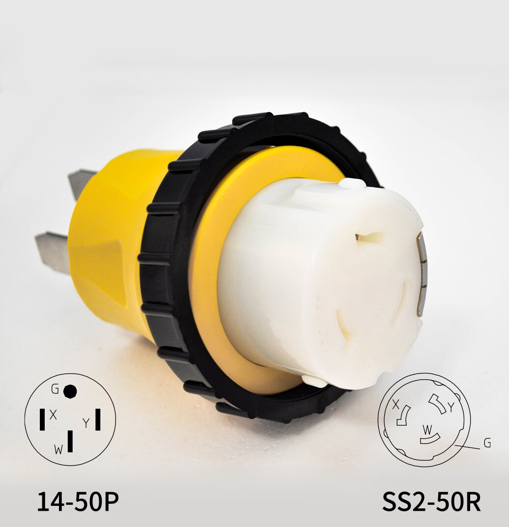 RV Shore Power Adapter 50A 14-50P Male Plug to 50A SS2-50R | Taiwantrade