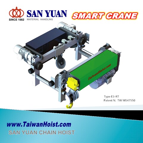 SAN YUAN Electric Wire Rope Hoist - Monorail Low Headroom (E type ...
