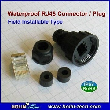 RJ45 Waterproof Assembly Housing , Field Installation Type for Cable ...