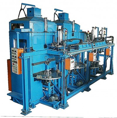 Assembly line for upper cap, bottom cap and base of compressor ...