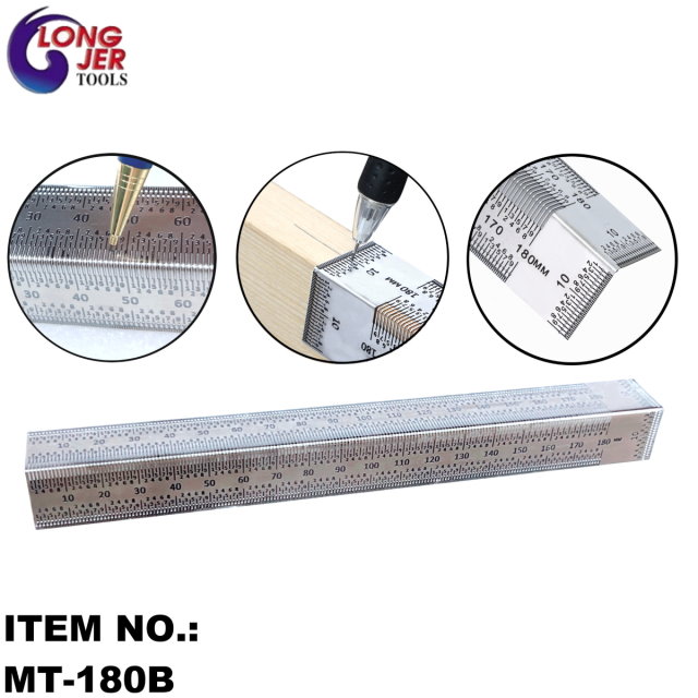 Precision Marking T-Ruler and Stainless Steel Bend Ruler Woodworking Ruler