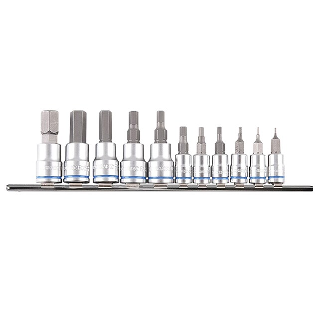 12 PCS 1/4" & 3/8" DRIVE HEX BIT SOCKET SET (METRIC, 48MM) | Taiwantrade